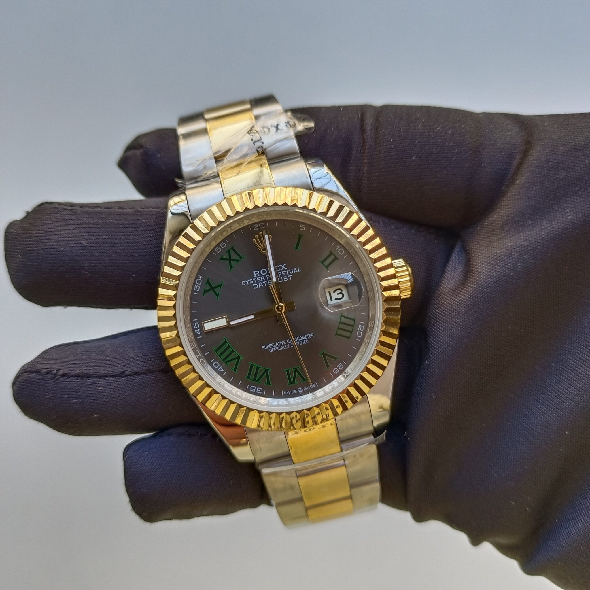 Rolex Datejust 41Mm White Gold/Steel Blue Fluted Motif Index Dial ...